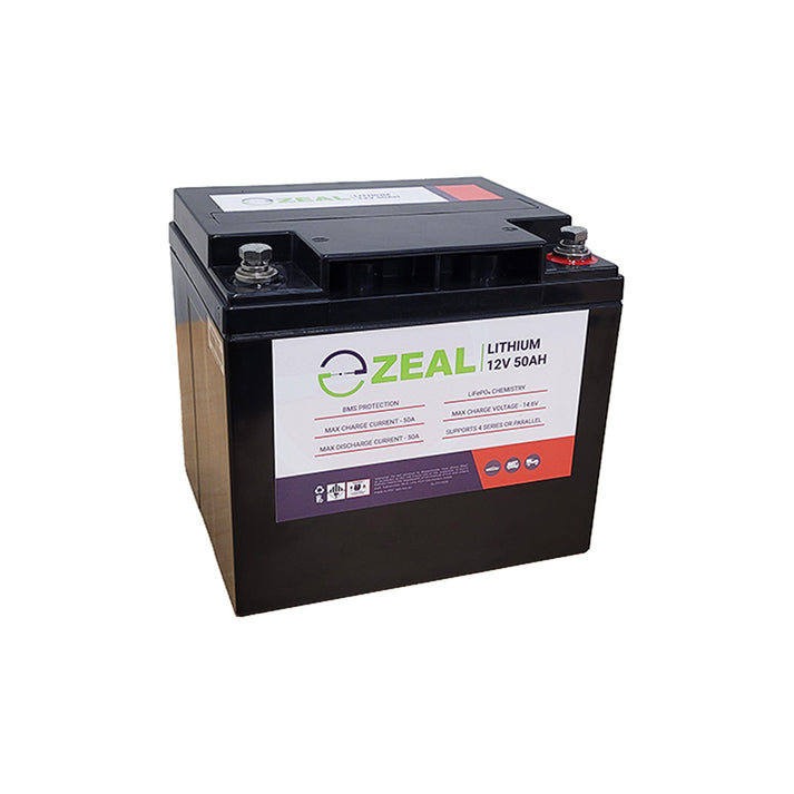 Zeal Lithium 12V 50Ah LiFePO4 Battery - SLZ12V50S – DPA Energy